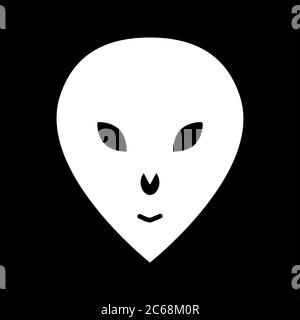 Unique Alien Face Vector Glyph Icon Stock Vector Image & Art - Alamy