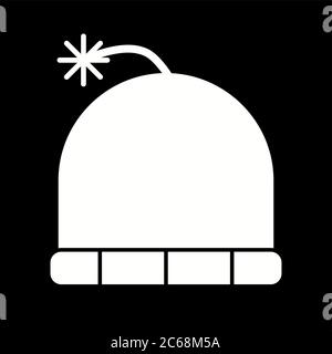 Unique Winter Cap Vector Glyph Icon Stock Vector Image & Art - Alamy