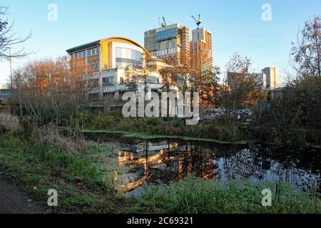 Woking, Surrey: construction of the new high rise mixed use Victoria ...