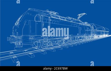 Modern train concept Stock Photo - Alamy