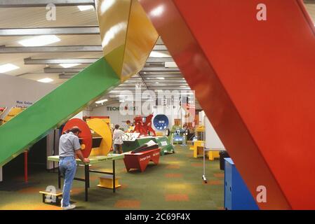 Interior of Cardiff Bay visitor centre with model map of Cardiff Wales ...