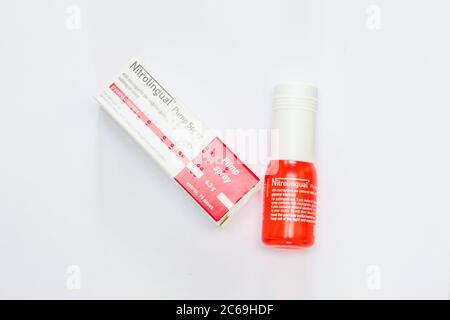 Glyceryl Trinitrate spray GTN Angina chest pain treatment treat box ...