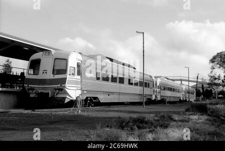 Westrail Prospector train, Perth, Western Australia. 1987 Stock Photo ...