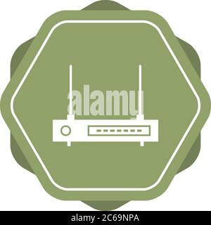 Unique Wifi Router Vector Glyph Icon Stock Vector Image & Art - Alamy
