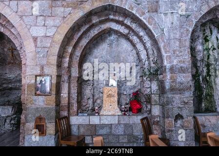 The cave of St Anthony, Qozhaya monastery, Qadisha valley, Lebanon ...