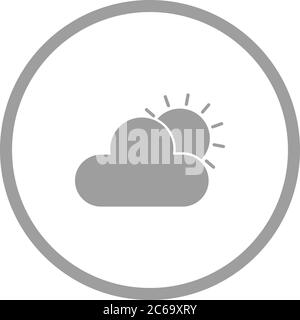 Unique Sun & Cloud Vector Glyph Icon Stock Vector Image & Art - Alamy
