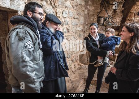 Father Dario Escobar Maronite monk from Colombia in his hermitage of ...