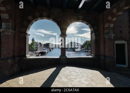Europe Netherland Friesian, Sneek, View from the Sneek watchtower to ...