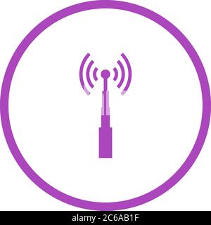 Unique Telecom Tower Vector Glyph Icon Stock Vector Image & Art - Alamy