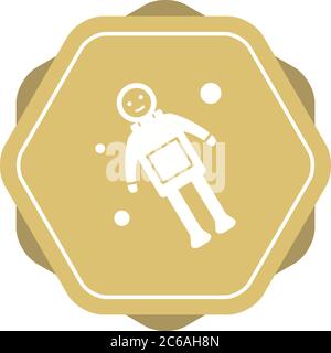Unique Space Man Vector Glyph Icon Stock Vector Image & Art - Alamy