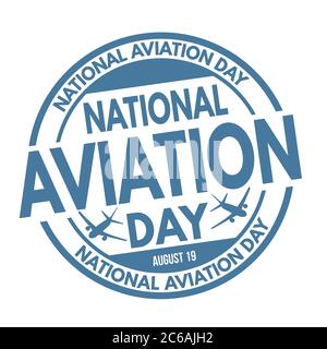 National Aviation Day Vector Illustration of Plane with Sky Blue ...