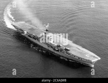 The British light aircraft carrier HMS INVINCIBLE (R-05) and the British frigate HMS PHOEBE (F ...