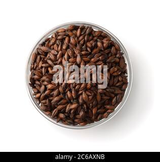Top View of Glass Full of Beer on Aged Wooden Table Stock Photo - Alamy