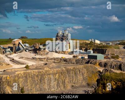 Hindlow limestone quarry in the Peak District at Earl Sterndale near to ...