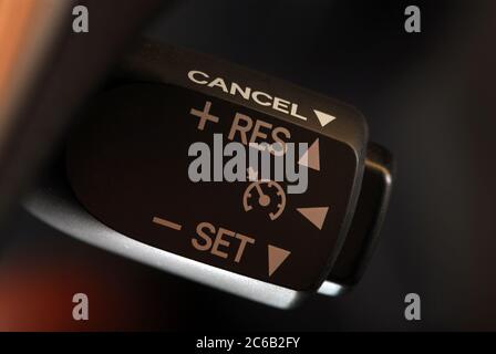 cruise control stick which is located behind the wheel Stock Photo - Alamy