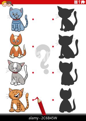 shadows task cartoon with cats Stock Vector Image & Art - Alamy