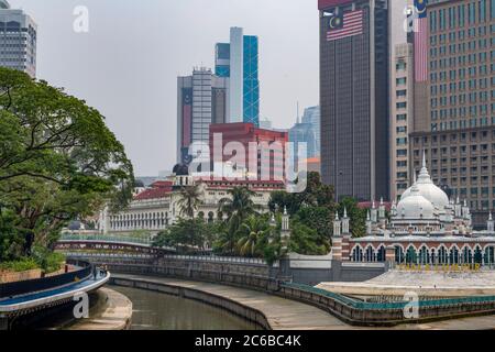 Confluence of the Klang and Gombak rivers, Kuala Lumpur, Malaysia Stock ...