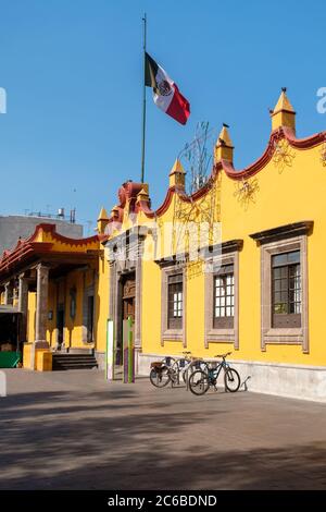 The colonial Town Hall at Coyoacan in Mexico City, known as the house ...
