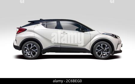 SUV car side view isolated on white Stock Photo - Alamy