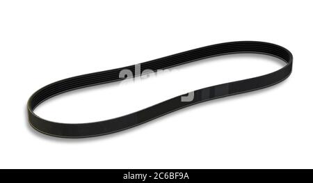 Car engine belt on white background Stock Photo - Alamy