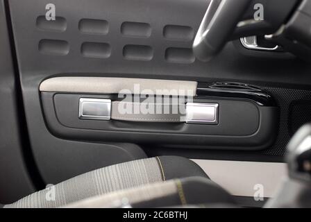 Car door handles in modern passenger car Stock Photo - Alamy