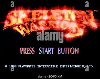 Skeleton Warriors - Sony Playstation 1 PS1 PSX - Editorial use only ...