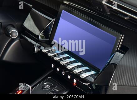 Modern car dashboard. Screen multimedia system Stock Photo - Alamy