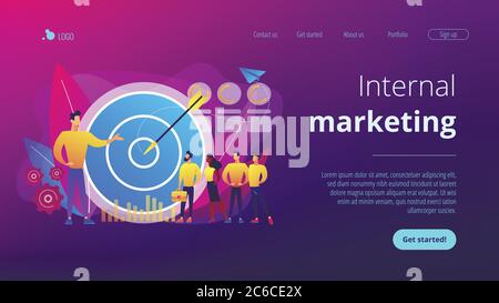 Internal marketing concept landing page Stock Vector Image & Art - Alamy