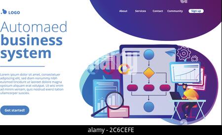 Business process automation BPA concept vector illustration Stock ...