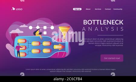 Bottleneck analysis concept landing page Stock Vector Image & Art - Alamy
