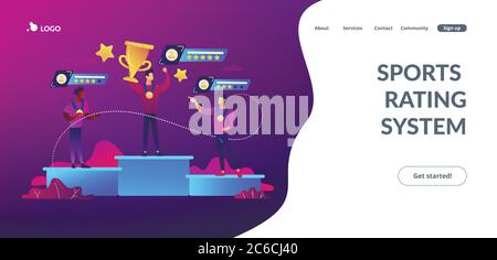 Sports rating system concept vector illustration Stock Vector Image ...