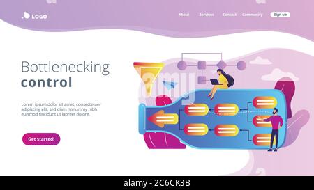 Bottleneck analysis concept vector illustration Stock Vector Image ...