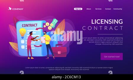 Licensing contract concept landing page Stock Vector Image & Art - Alamy