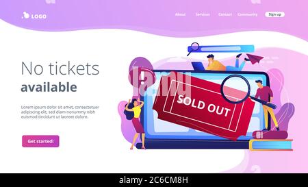 Sold-out event concept landing page Stock Vector Image & Art - Alamy