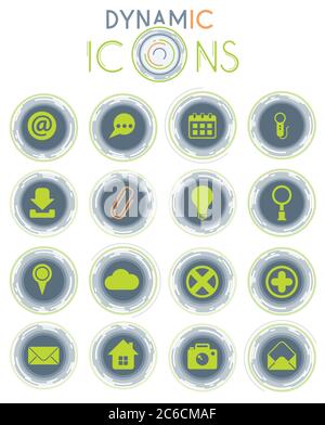 microphone vector icons for user interface design Stock Vector Image ...