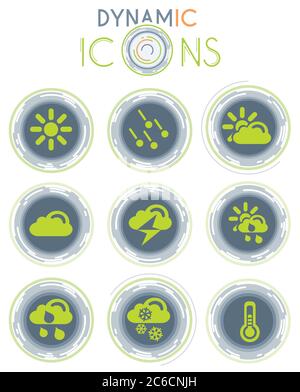 Weather dynamic icons Stock Vector Image & Art - Alamy