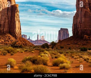 Landscape with Elephant Butte - Monument Valley - Utah, Arizona Stock ...