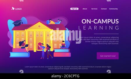 College campus concept landing page Stock Vector Image & Art - Alamy