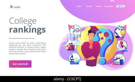 College choice concept landing page Stock Vector Image & Art - Alamy