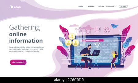 Doxing concept landing page Stock Vector Image & Art - Alamy