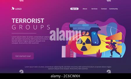International terrorism concept landing page Stock Vector Image & Art ...