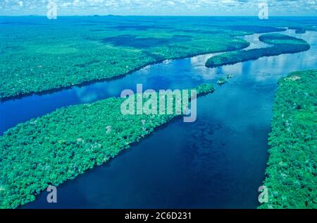 ORINOCO RIVER FROM THE AIR, AMAZONAS STATE, VENEZUELA Stock Photo - Alamy