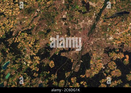 Munich, Germany, satellite image Stock Photo - Alamy