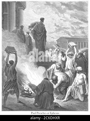 St. Paul At Ephesus by Gustave Dore Stock Photo - Alamy