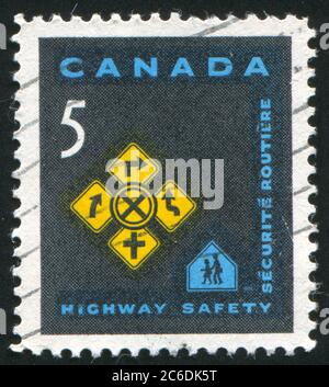 CANADA - CIRCA 1966: a stamp printed in the Canada shows Pitcher Plant ...