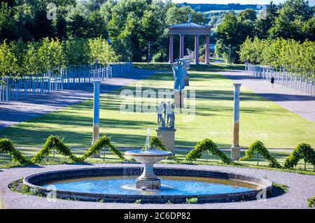 Mecklenburg, Neustrelitz, Castle Park, Baroque Garden, Luise Temple Stock Photo - Alamy