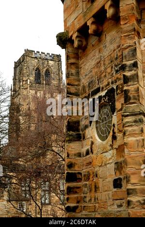 Water tower beside Durham Cathedral, College Green, Durham Stock Photo ...