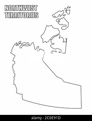 Northwest Territories map. Just a simple border map. Shape of the ...