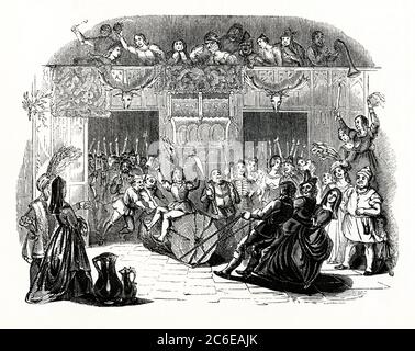 Medieval Yule Log Stock Photo - Alamy