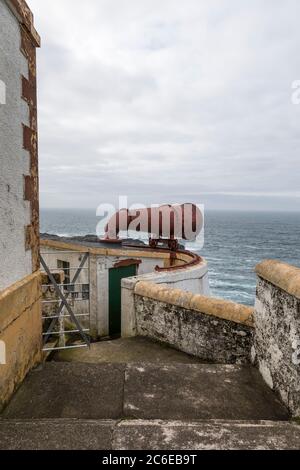 Fog Horn at Neist Point Lighthouse, Isle of Skye, Scotland, UK Stock ...